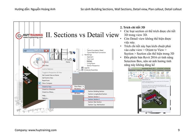 So Sánh building sections, wall sections, detail view, plan callout, detail callout trong Revit ...