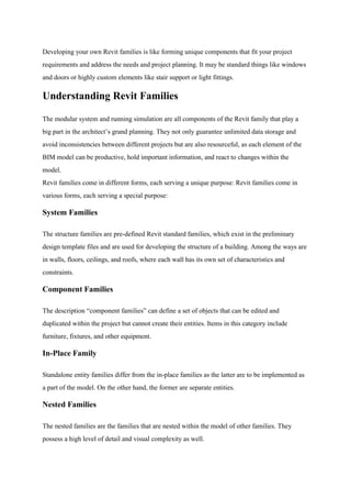 Revit Family Creation Guide: All You Need to Know | PDF