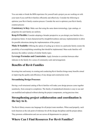Revit Family Creation Guide: All You Need to Know | PDF