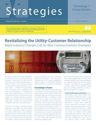 Revitializing The Utility Customer Relationship | PDF
