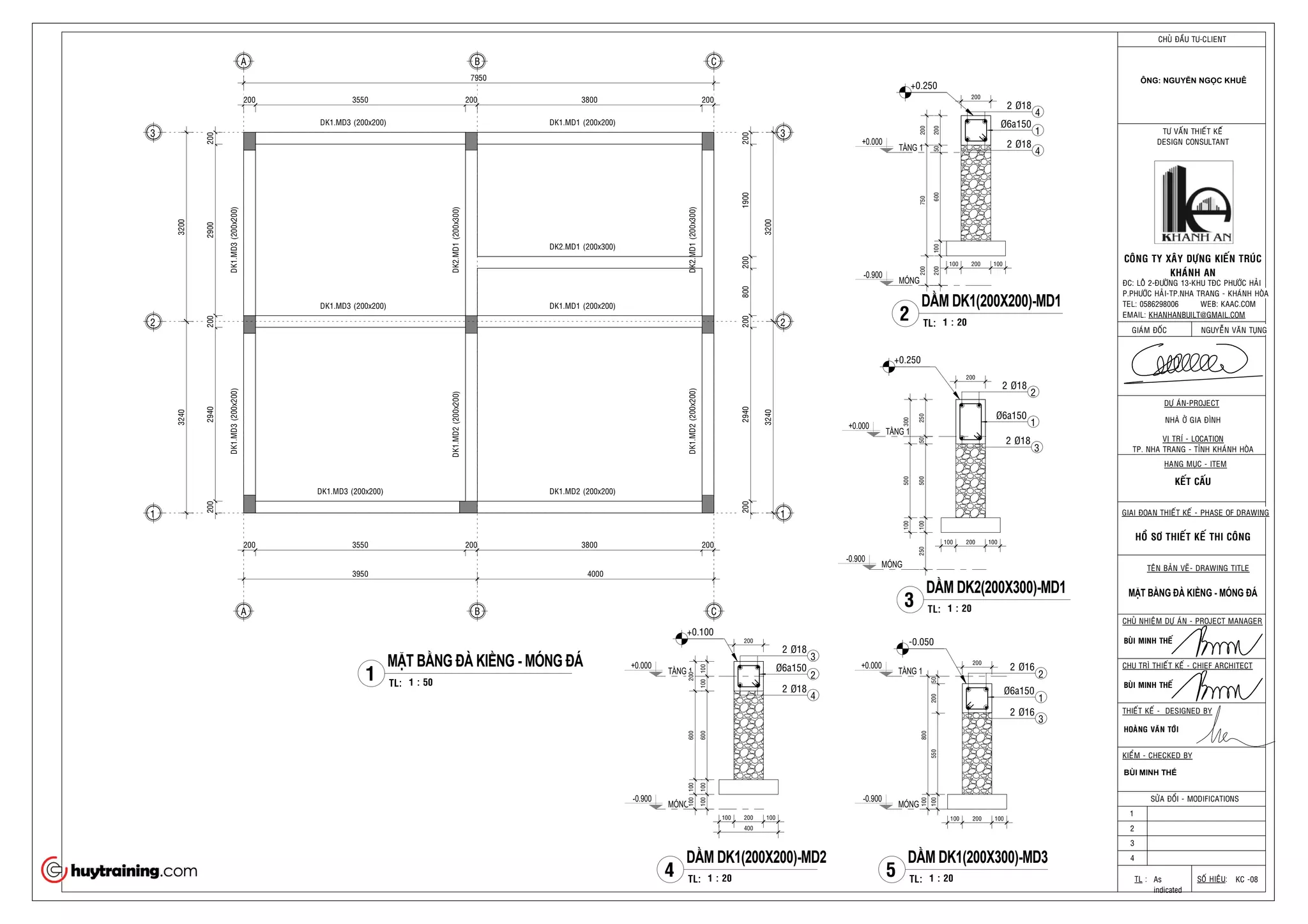 Revit Structure Kết cấu nhà phố 6x8m | PDF