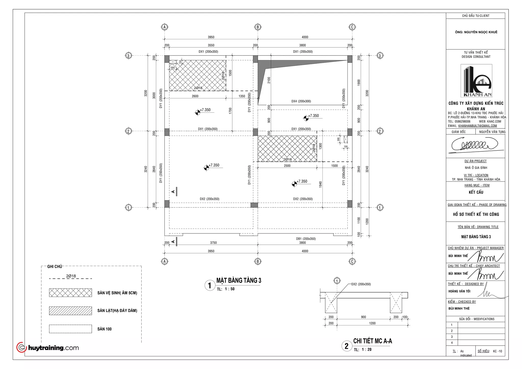 Revit Structure Kết cấu nhà phố 6x8m | PDF