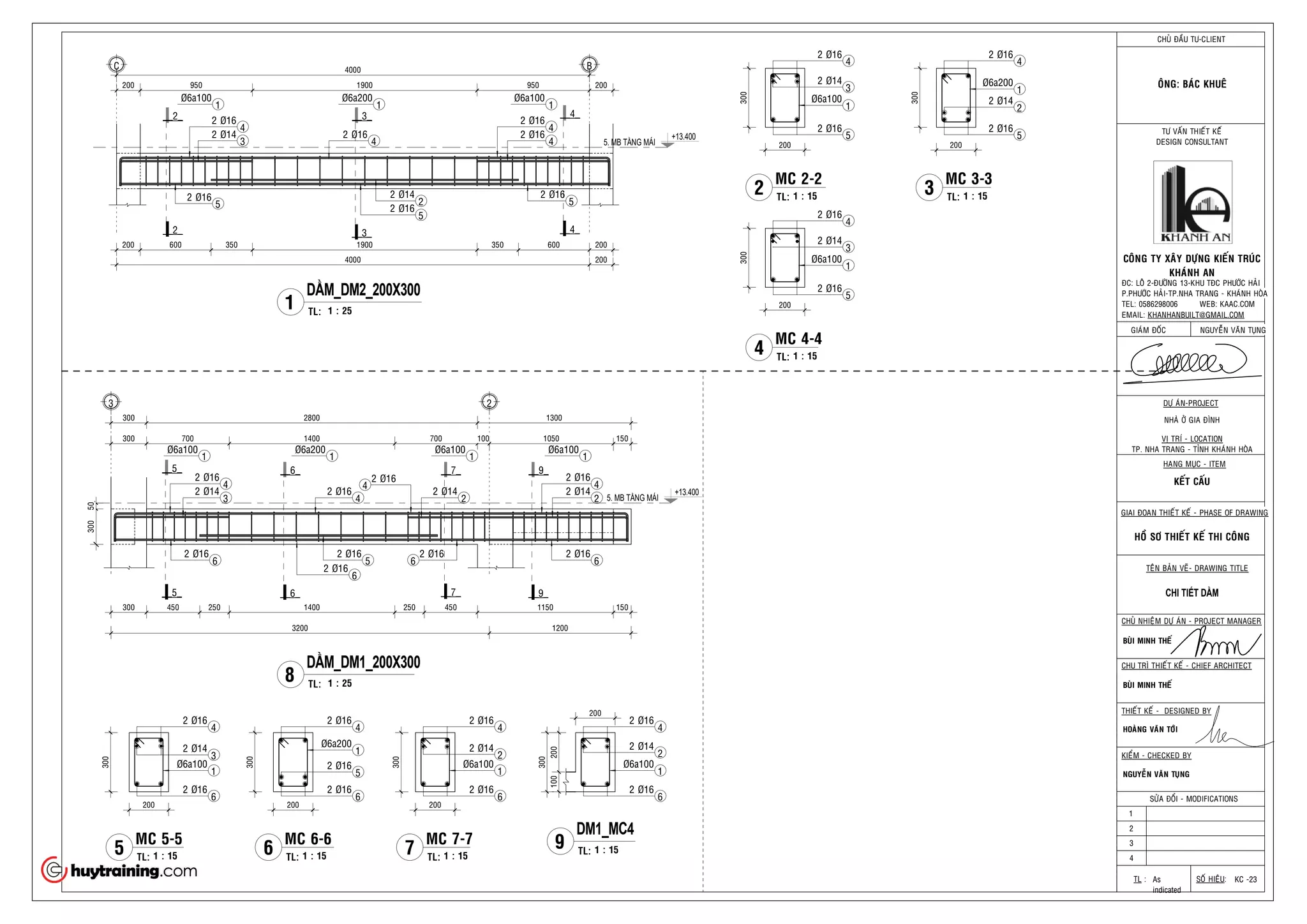 Revit Structure Kết cấu nhà phố 6x8m | PDF
