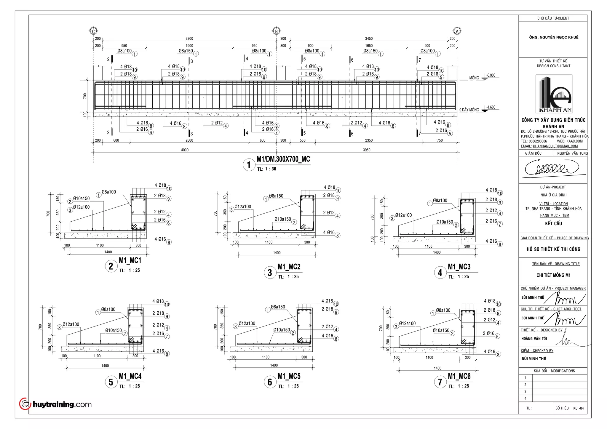 Revit Structure Kết cấu nhà phố 6x8m | PDF