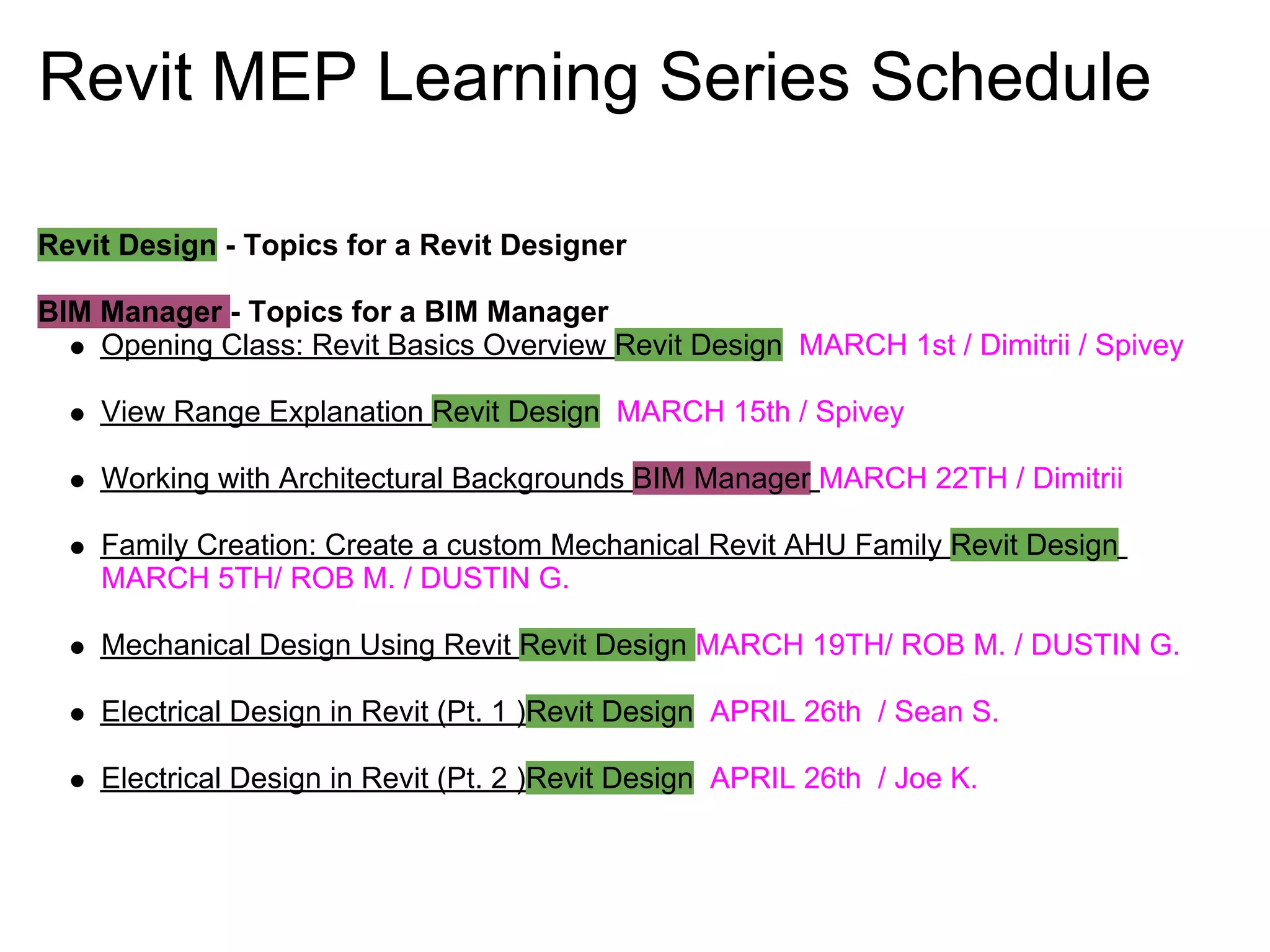 Revit MEP learning Series | PDF
