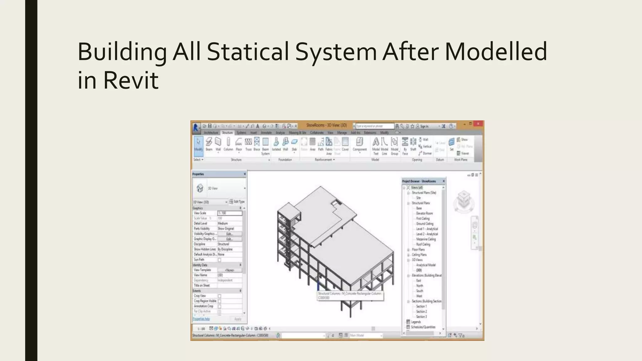 Revit Modelling & Robot Analysis For A Building | PPTX