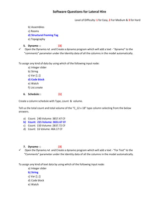 Building Design: Revit is commonly used by all | PDF
