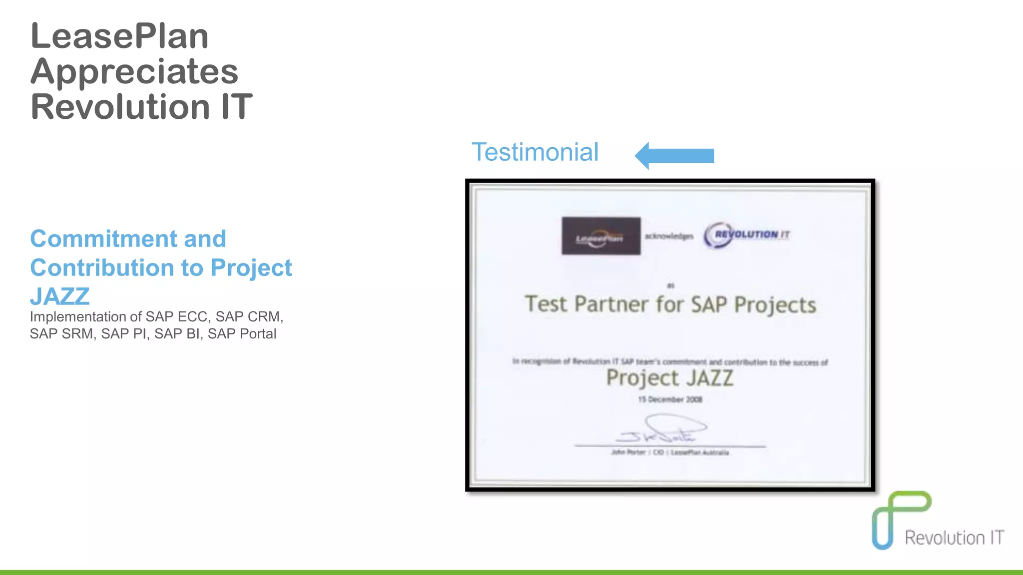 Revolution IT SAP Competency | PPTX