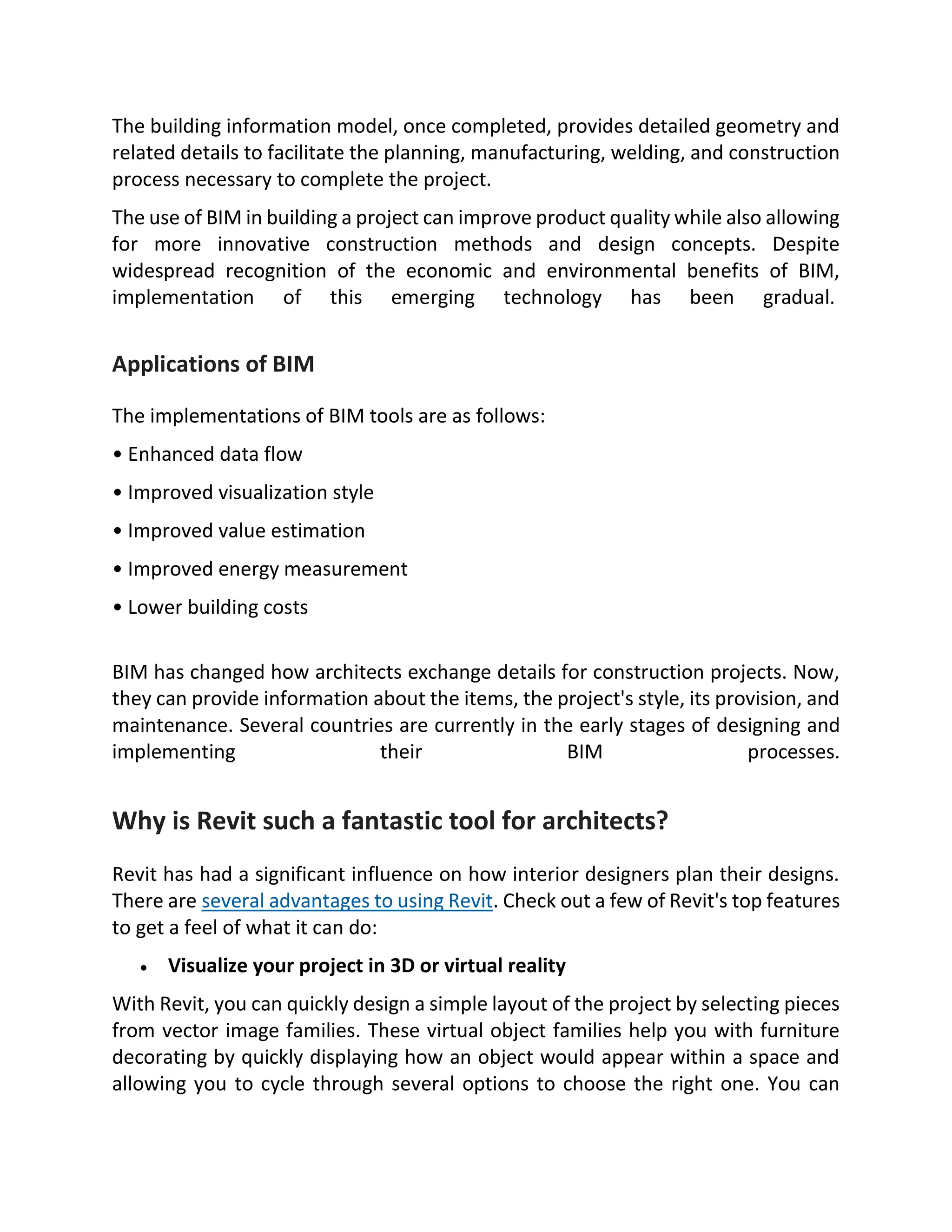 Revit software - the best tool for an architect | PDF