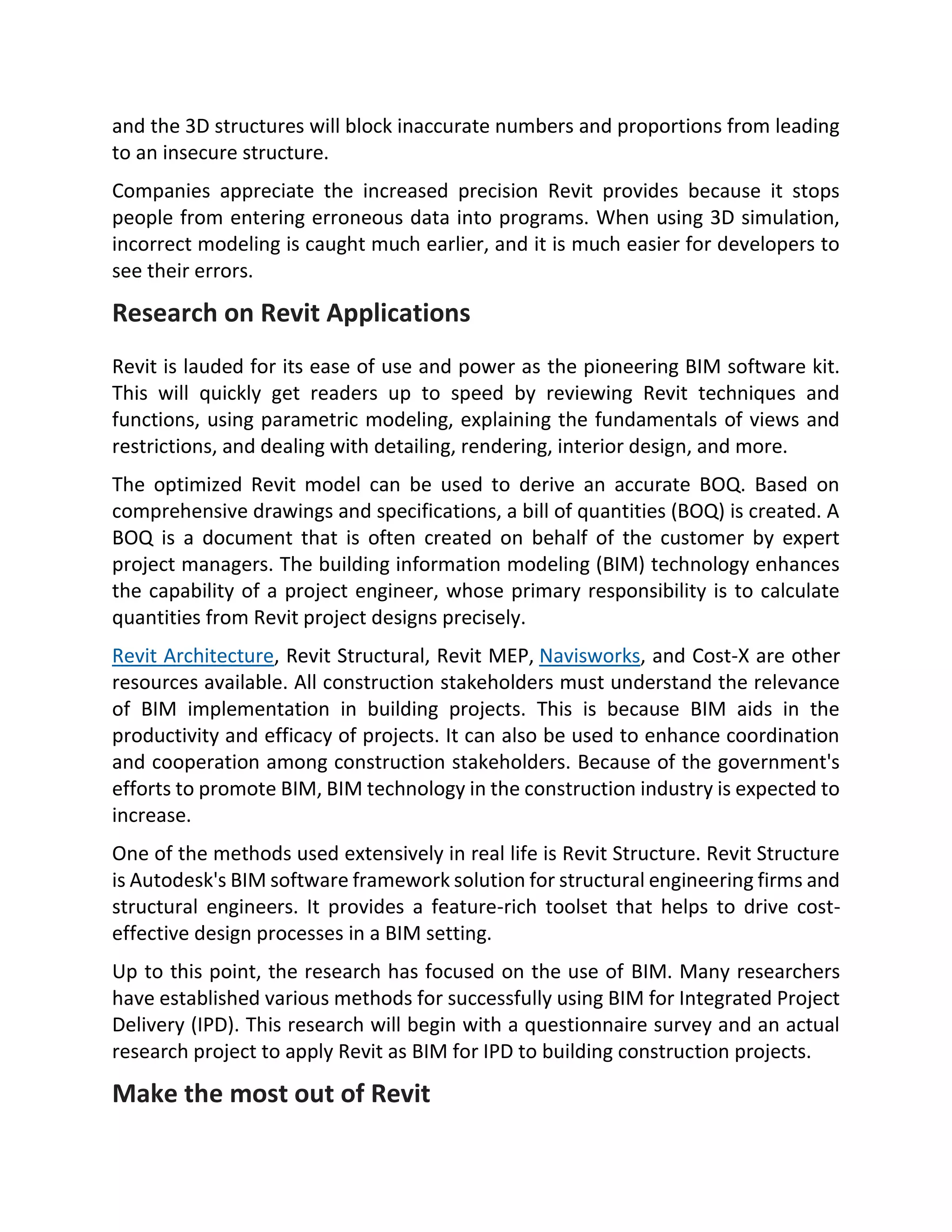 Revit software - the best tool for an architect | PDF