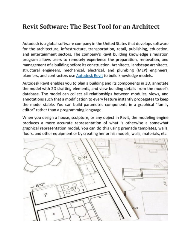 Revit software - the best tool for an architect | PDF | Graphics ...