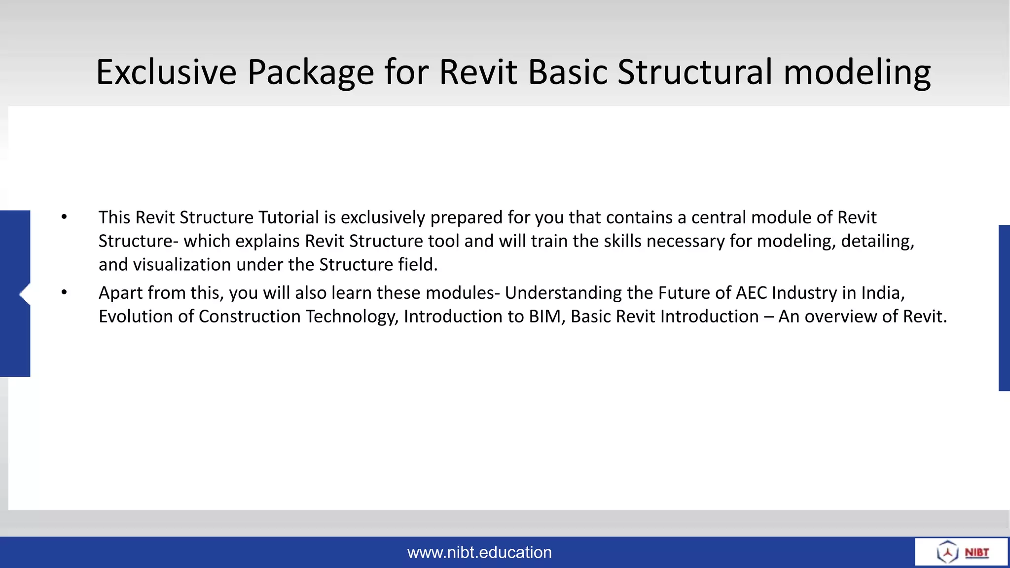 Revit structure tutorial|structural engineering courses| NIBT eLearning ...