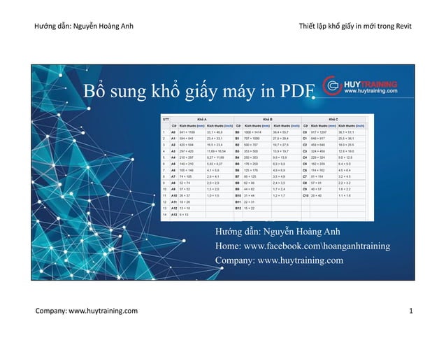 [Revit] Thiết lập khổ giấy in mới trong Revit | PDF