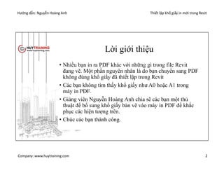 [Revit] Thiết lập khổ giấy in mới trong Revit | PDF
