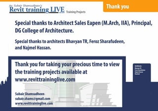 Revit training projects available at www.RevitTrainingLive.com ...