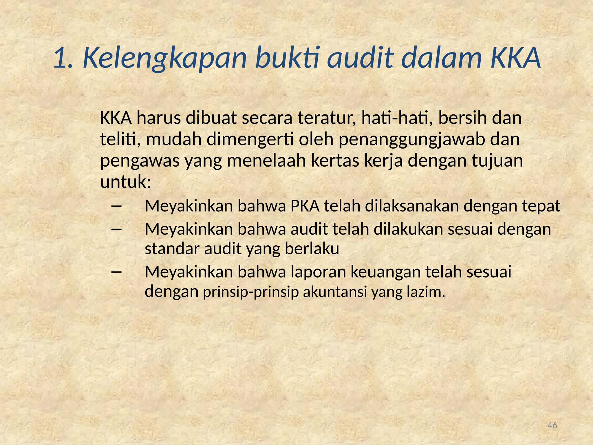 Reviu Kertas Kerja Audit sebagai Bahan Materi Diklat Auditor Muda | PPTX