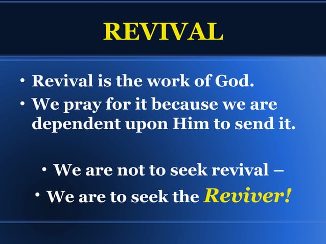 Revival | PPT | Christianity | Religion & Spirituality