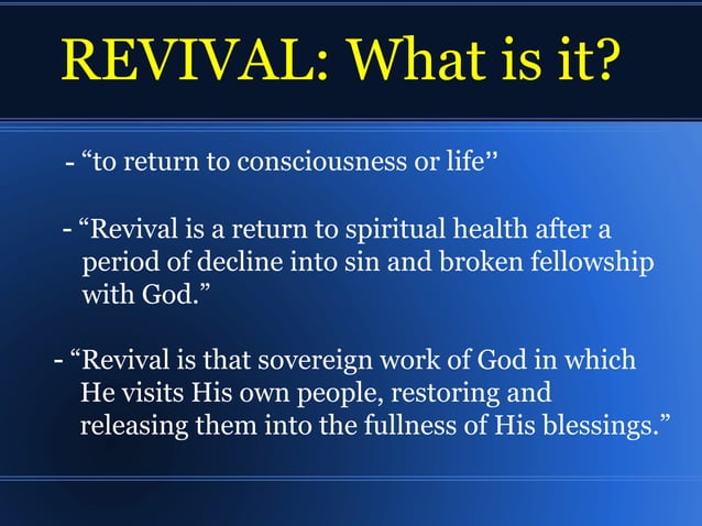 Revival | PPT | Christianity | Religion & Spirituality