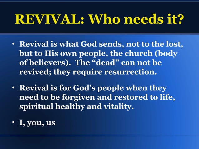 Revival | PPT | Christianity | Religion & Spirituality