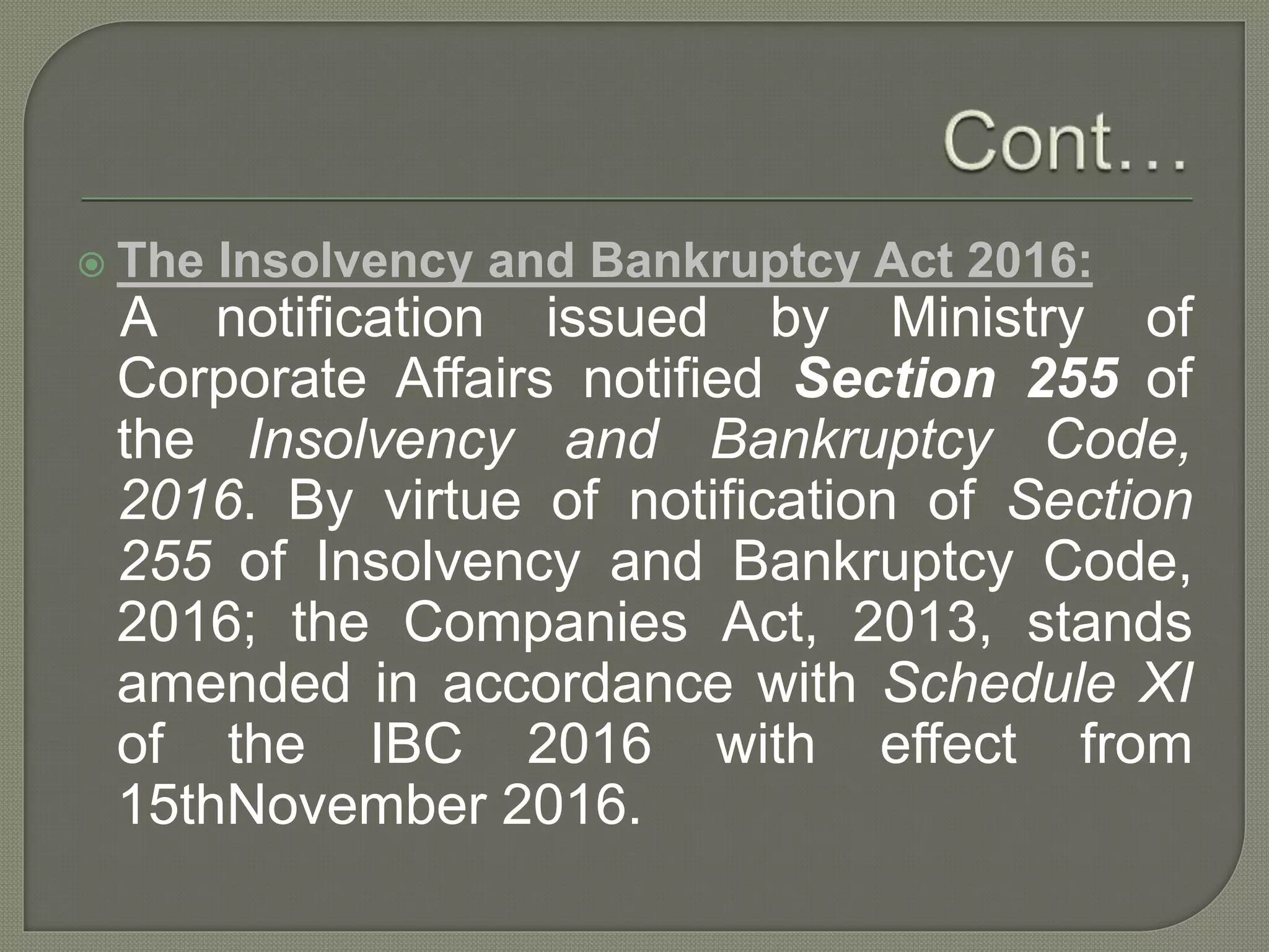 Revival and restructuring of sick companies | PPTX