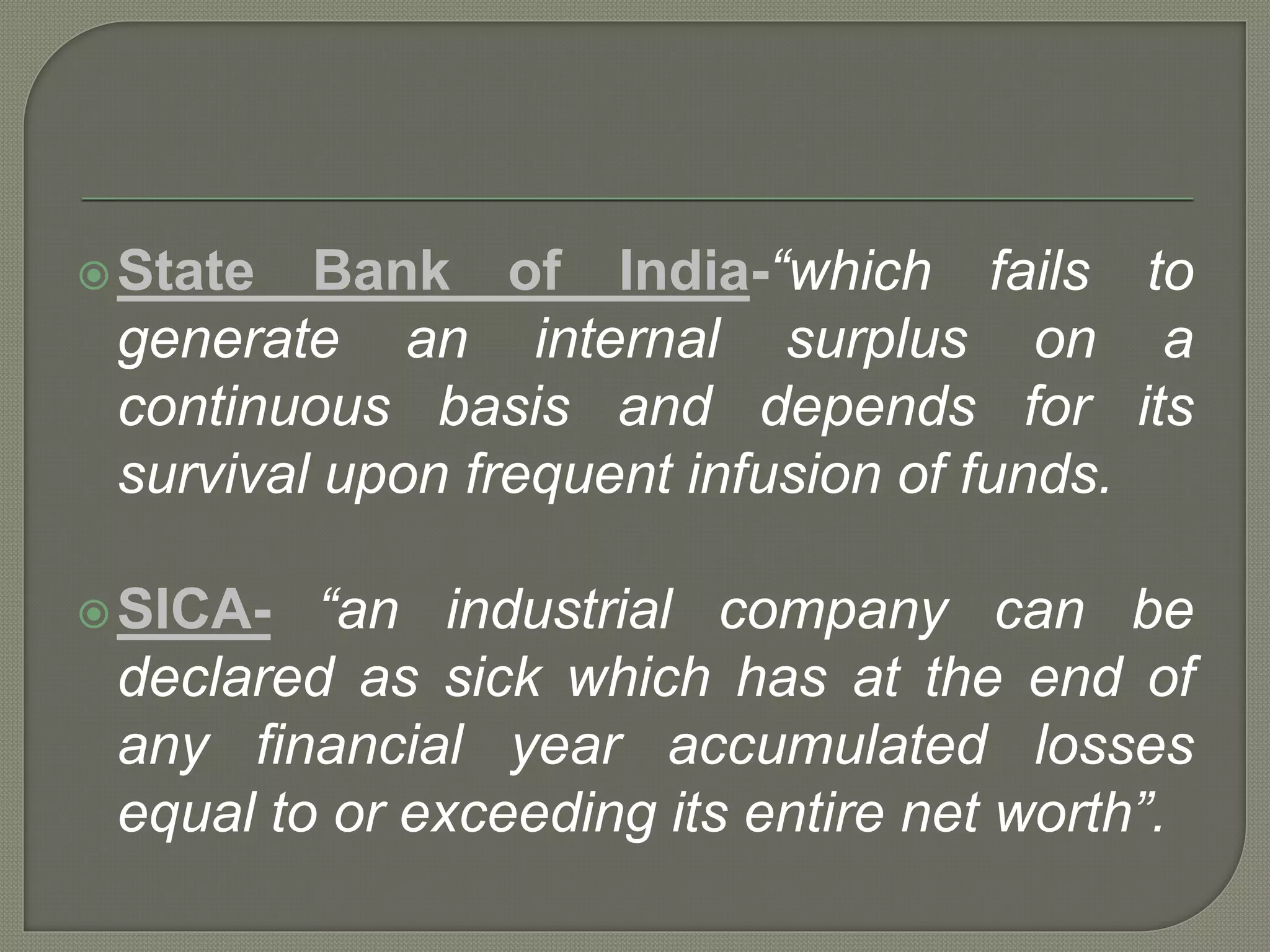 Revival and restructuring of sick companies | PPTX