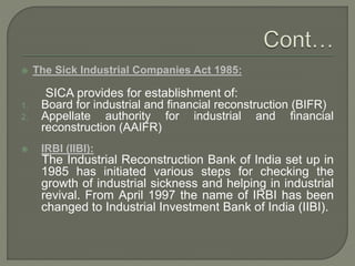 Revival and restructuring of sick companies | PPTX