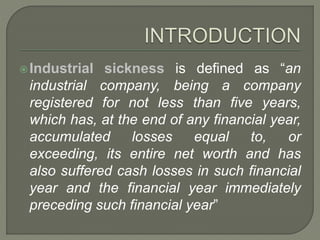 Revival and restructuring of sick companies | PPTX