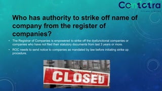Revival of struck off companies | PPTX | Legal Services Industry | Industries