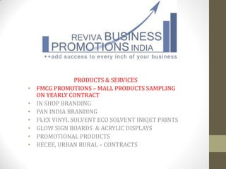 REVIVA ONE INDIA ADVERTISING SAMPLING | PDF