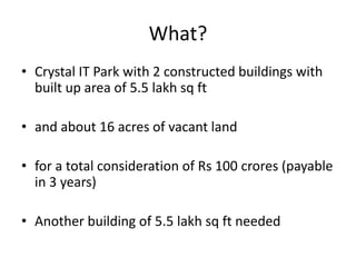 Reviving Crystal It Park Indore It Companies | PPTX