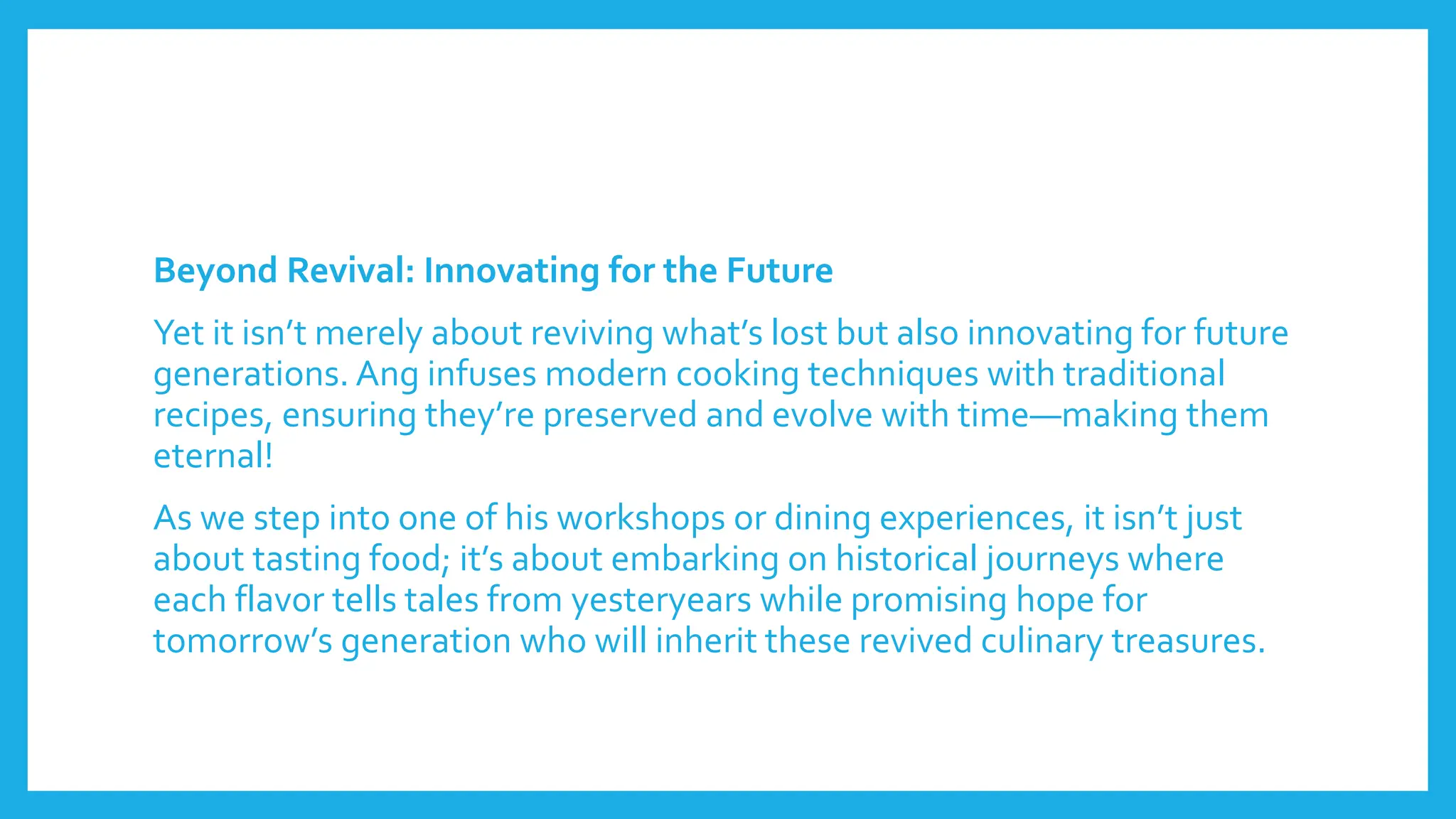 Reviving the Flavors of Tradition Ang Chong Yi Singapore’s Insights on ...