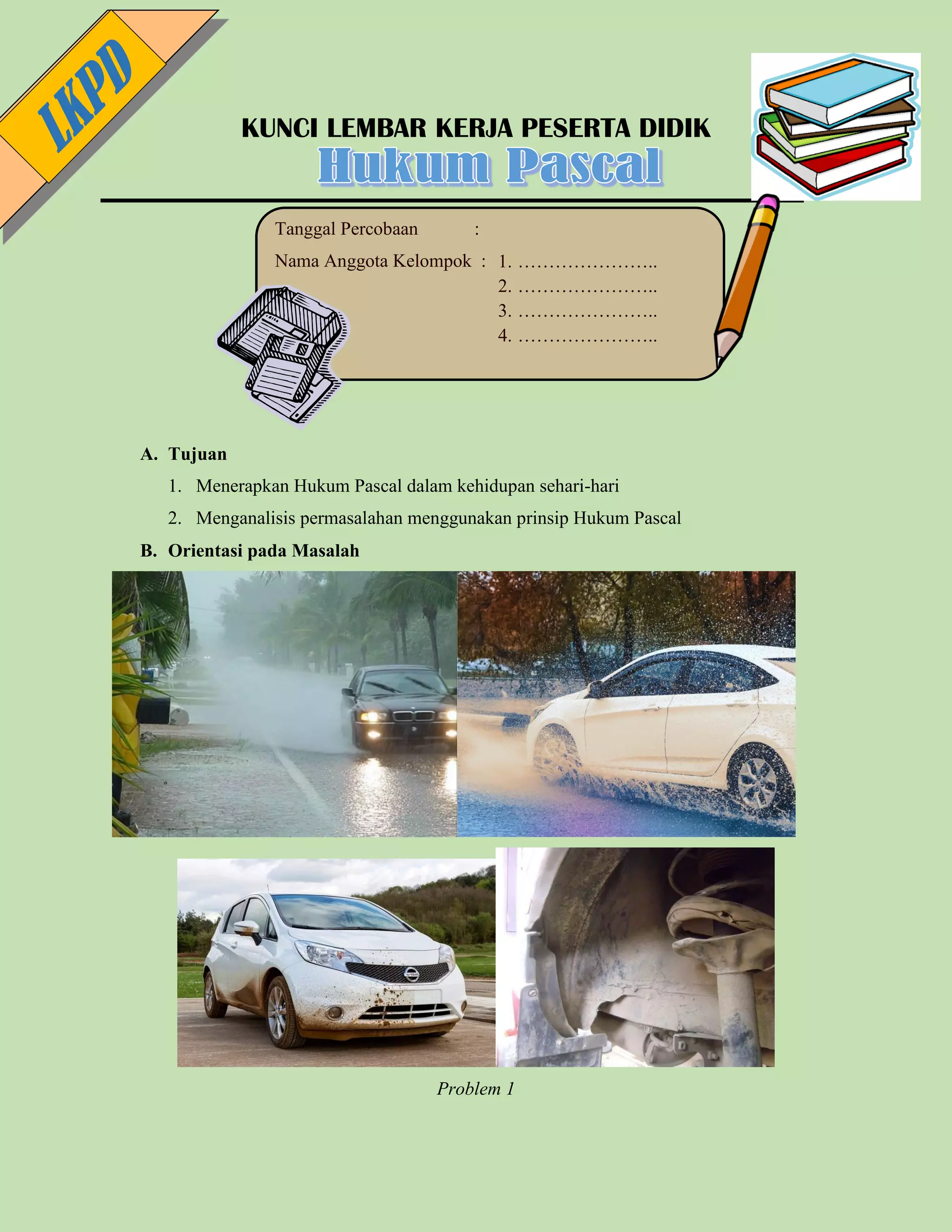 Kunci LKPD Hukum Pascal | PDF
