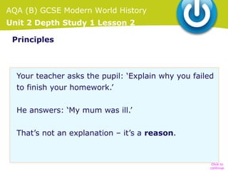 How to answer the 6 mark explain question | PPT