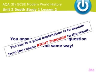 How to answer the 6 mark explain question | PPT