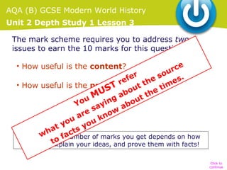 Answering the 12 mark useful question | PPT