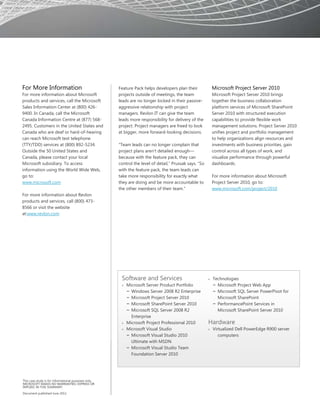 Revlon - Project Server 2010 - Case Study | DOCX | Computer Software and Applications | Computing