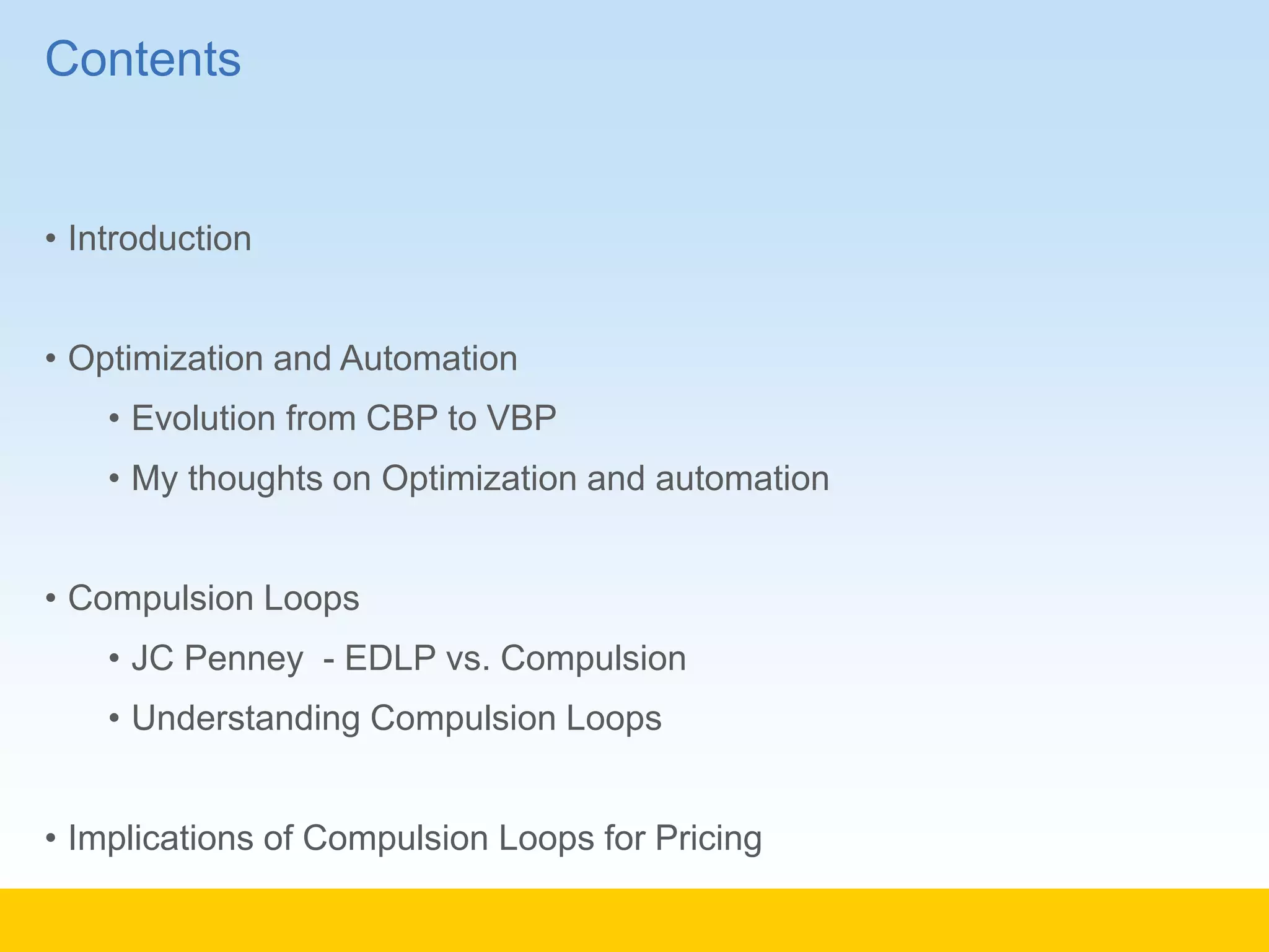 Thoughts on Price Optimization in the age of Compulsion Loops | PDF