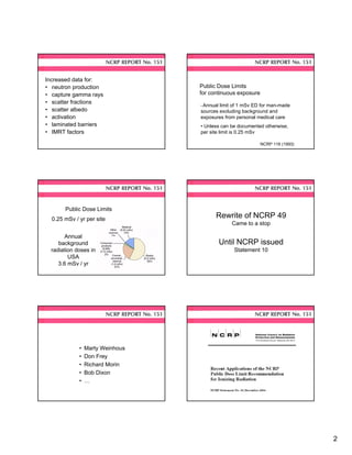 Ncrp 151 report does from aapm blah blah blah | PDF