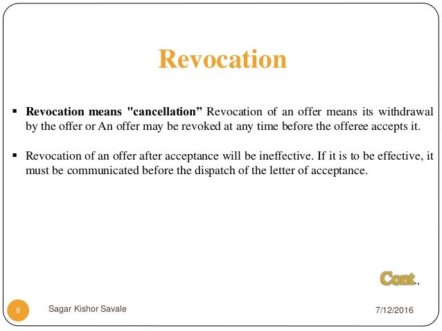 Revocation of patent Revocation of patent