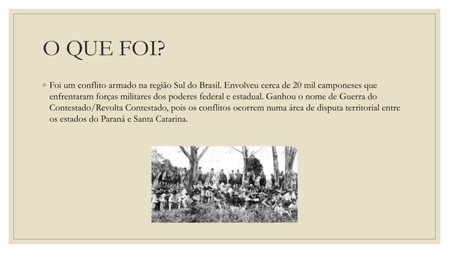 Revolta/Guerra do Contestado | PPT
