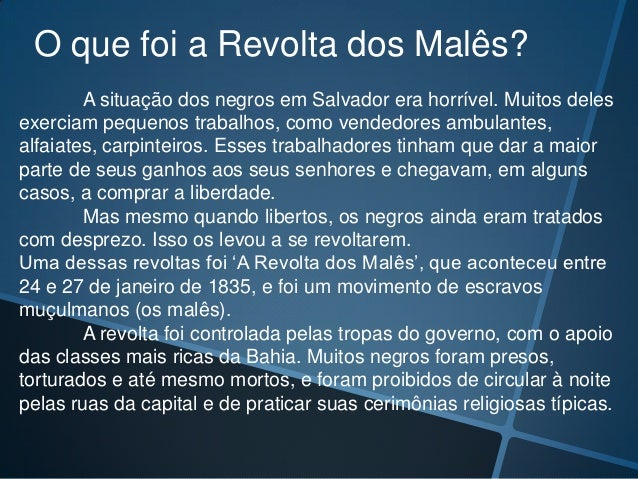 Revolta dos malês ok
