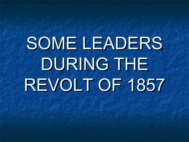 Revolt of 1857 | PPT