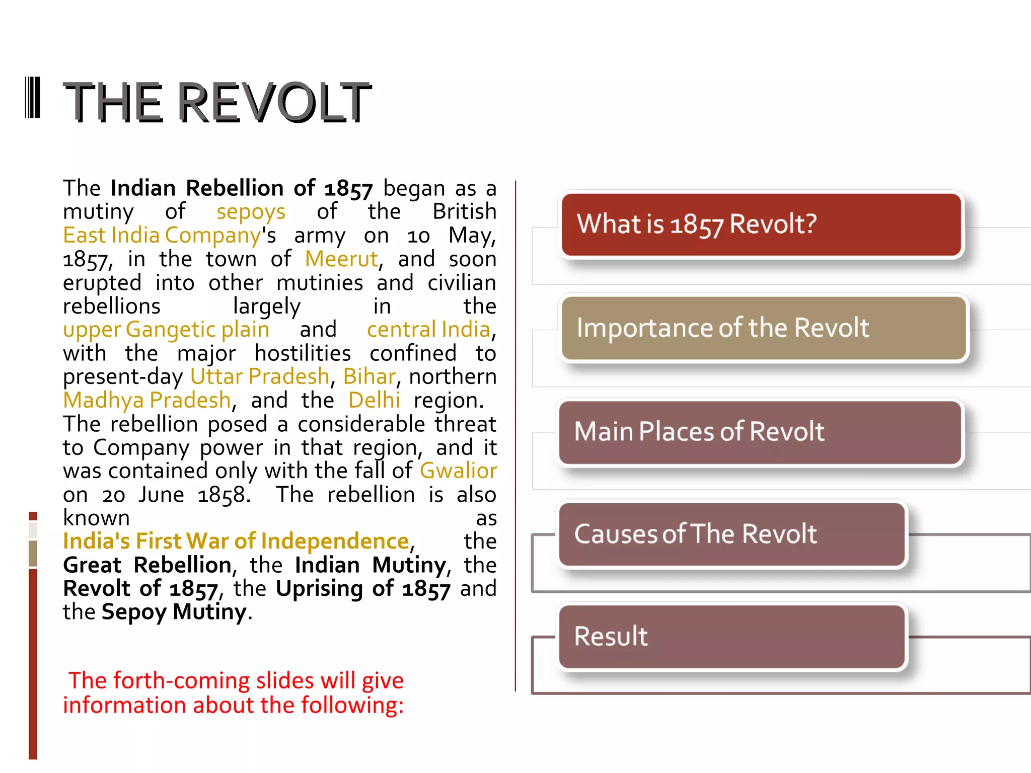 Revolt of 1857: India's first War of Independence | PPT