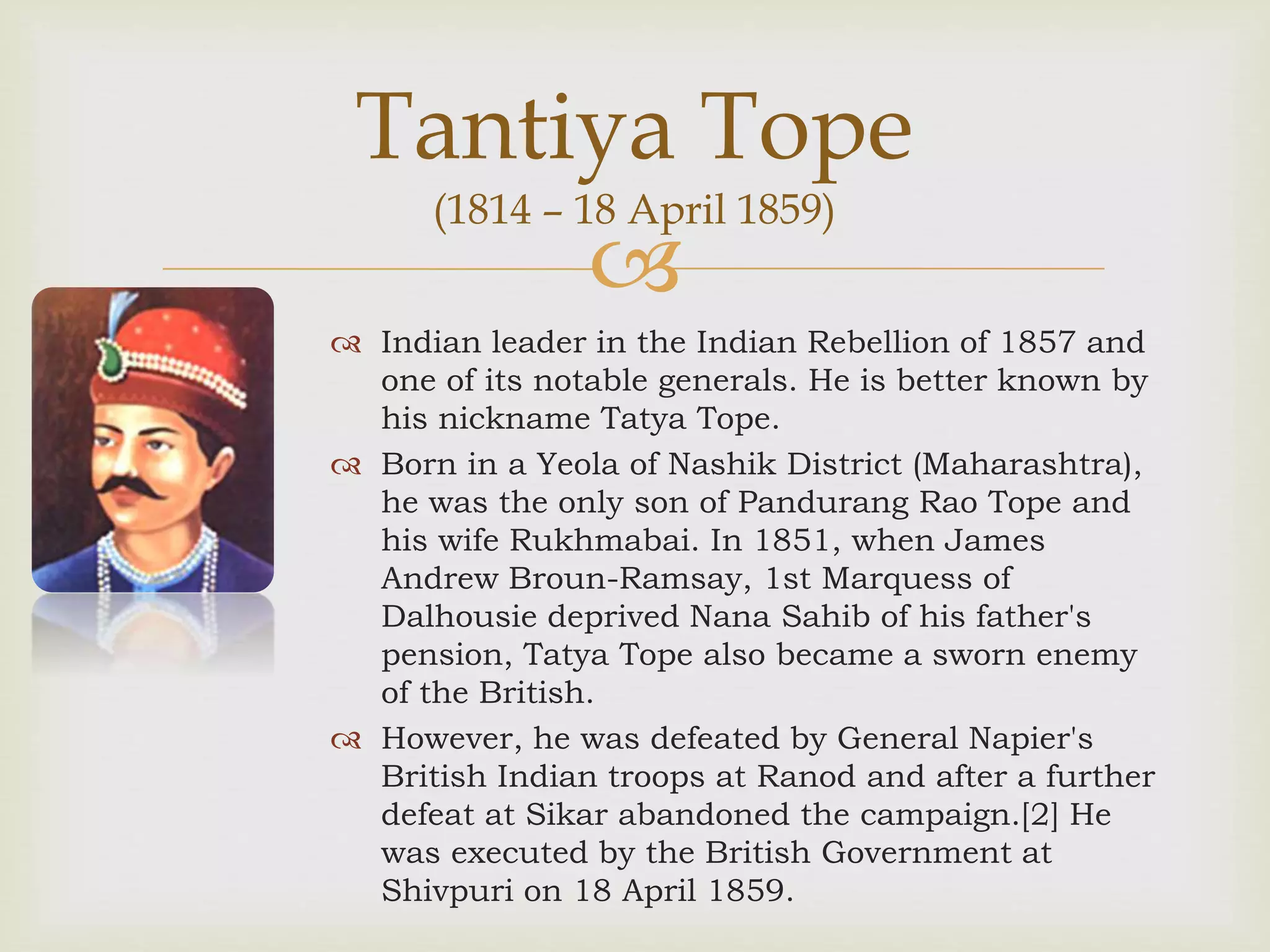 The Indian Rebellion of 1857 | PPTX