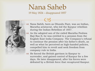 The Indian Rebellion of 1857 | PPTX