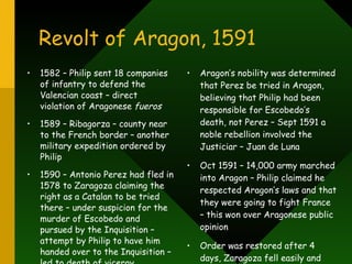 Revolts In The Reign Of Philip Ii | PPT