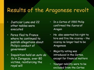 Revolts In The Reign Of Philip Ii | PPT