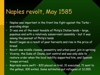 Revolts In The Reign Of Philip Ii | PPT