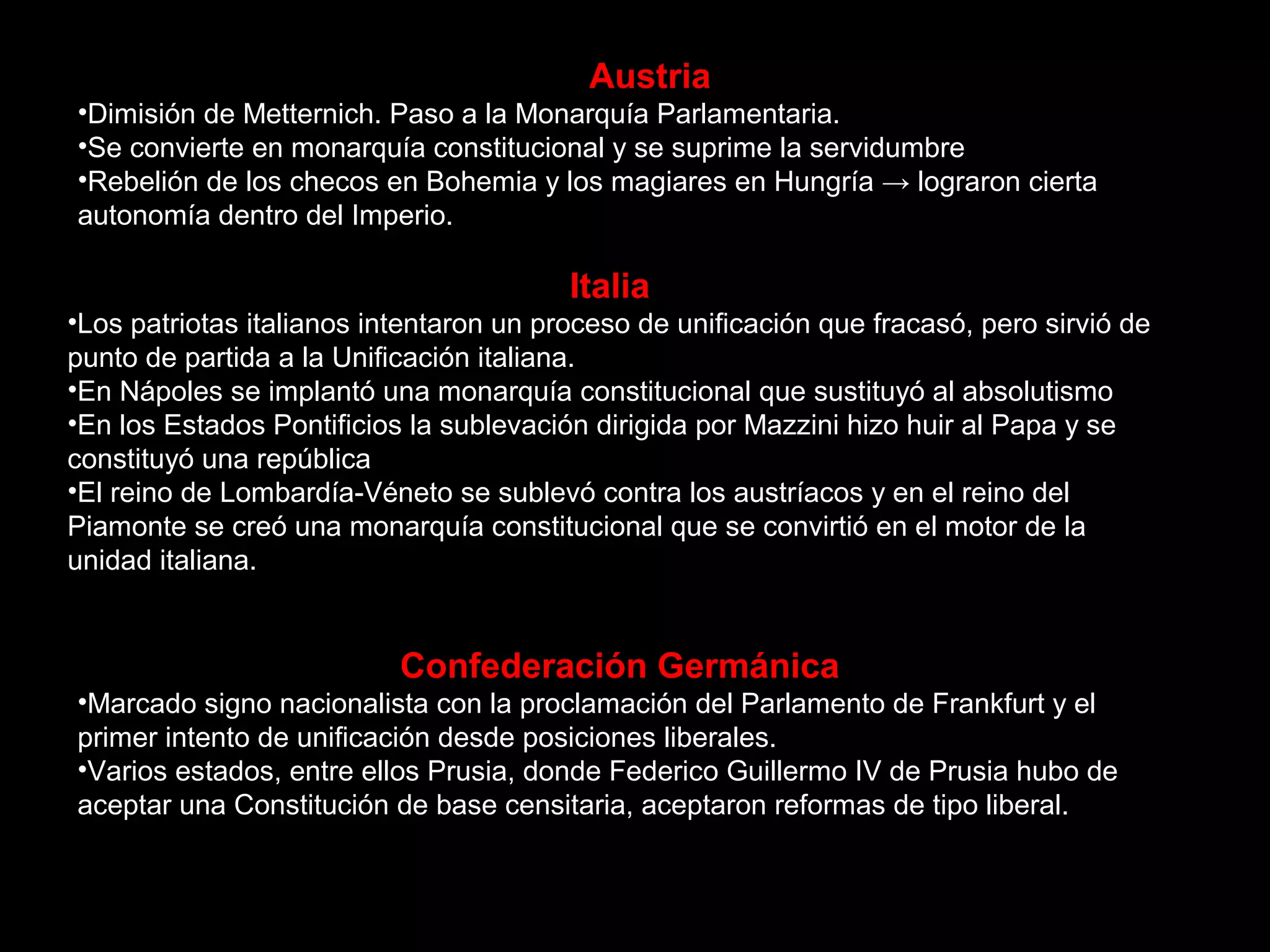 Revoluciones de 1820, 1830 y 1848 | PPT