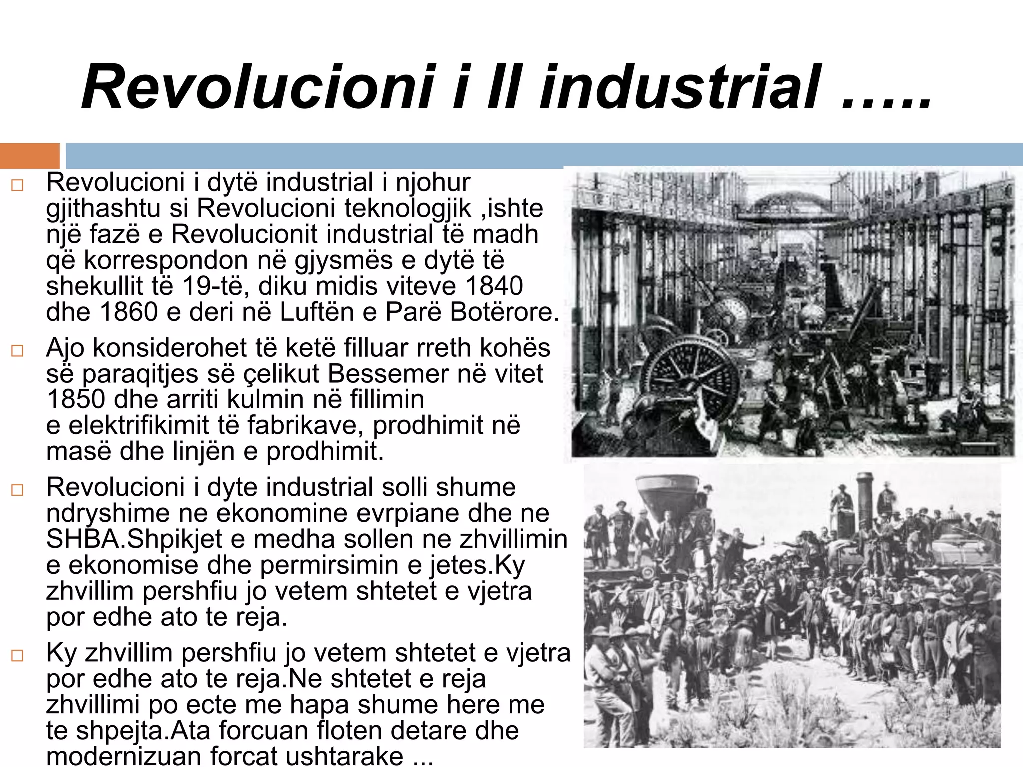 Revolucioni i II industrial | PPTX